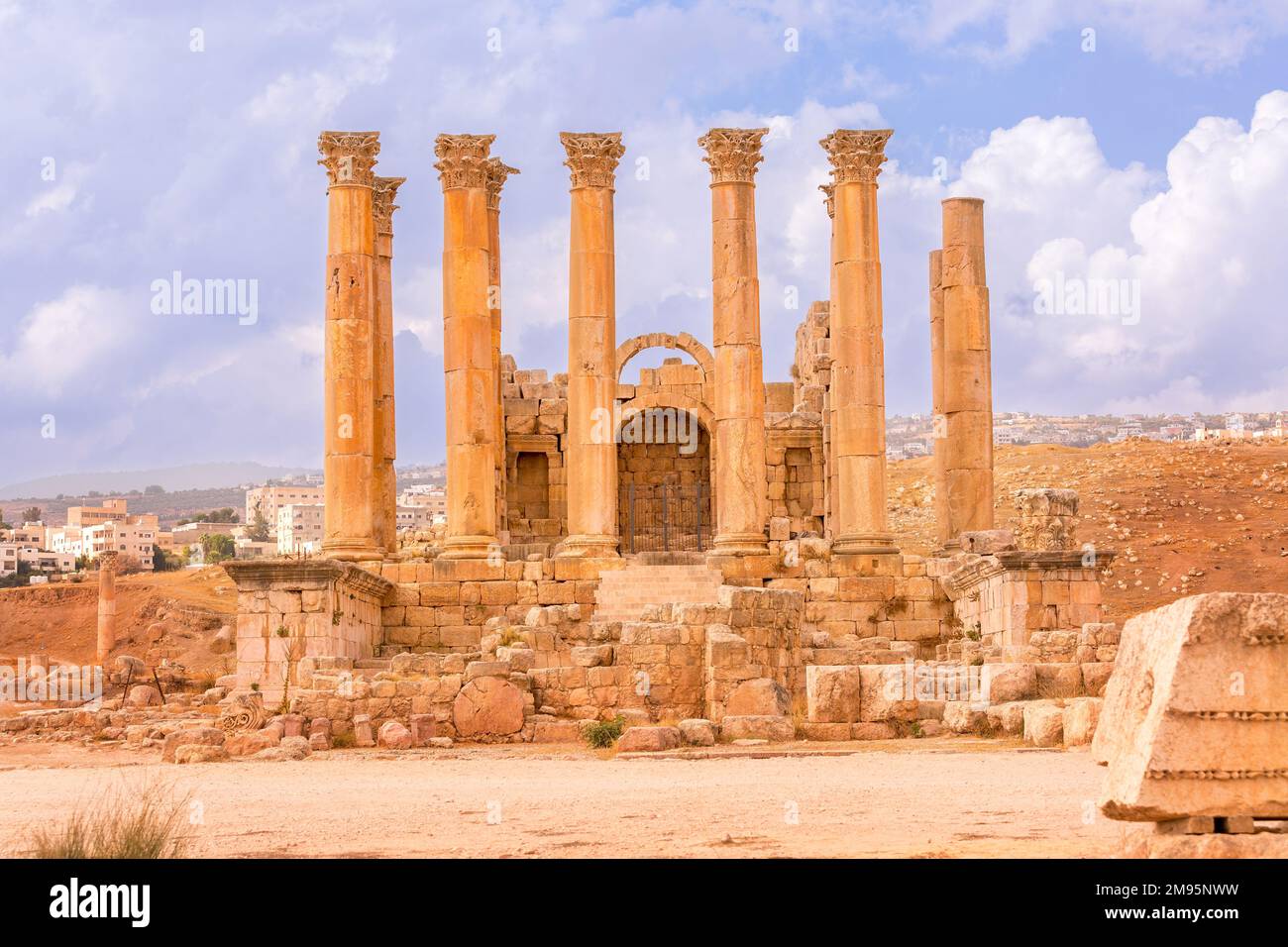 Jerash, Jordan Temple of Artemis in the ancient Roman city of Gerasa ...