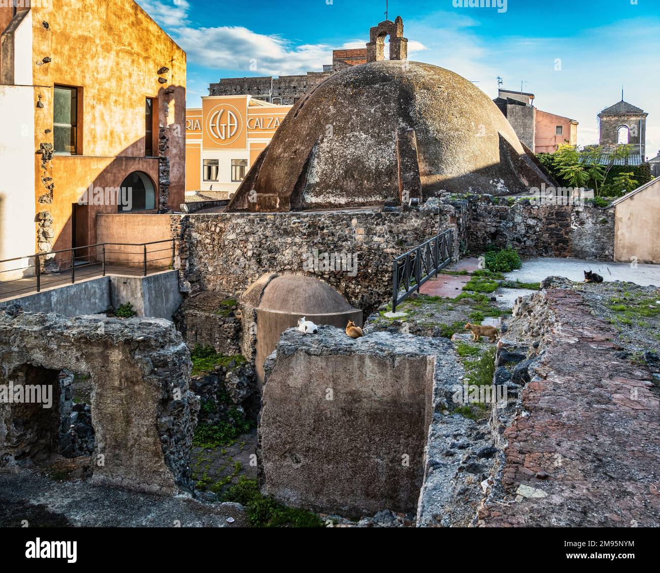 Ruins of the Terme della Rotonda, one of the numerous thermal complexes ...