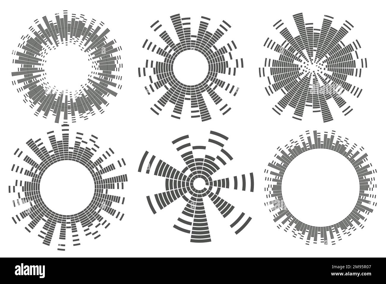 Abstract circular equalizer. Round audio eq soundwaves. Graphic ...