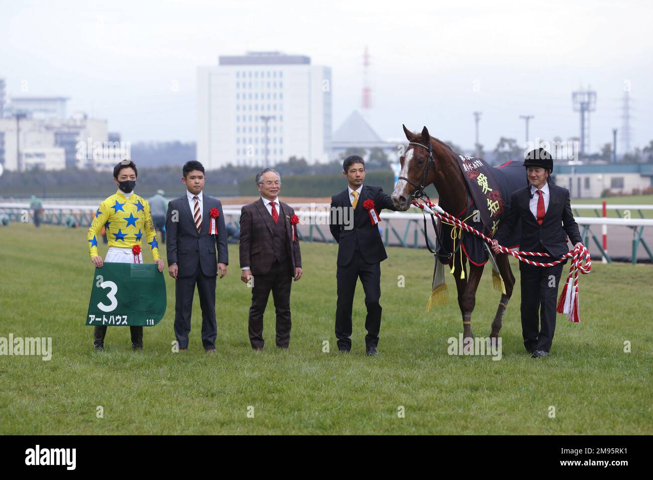 Aichi, Japan. 14th Jan, 2023. Art House, jockey Yuga Kawada and Trainer ...
