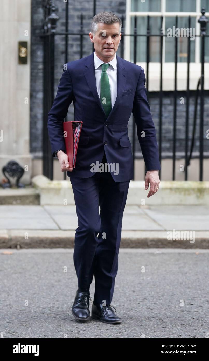 Transport Secretary Mark Harper leaving Downing Street, London, after a ...