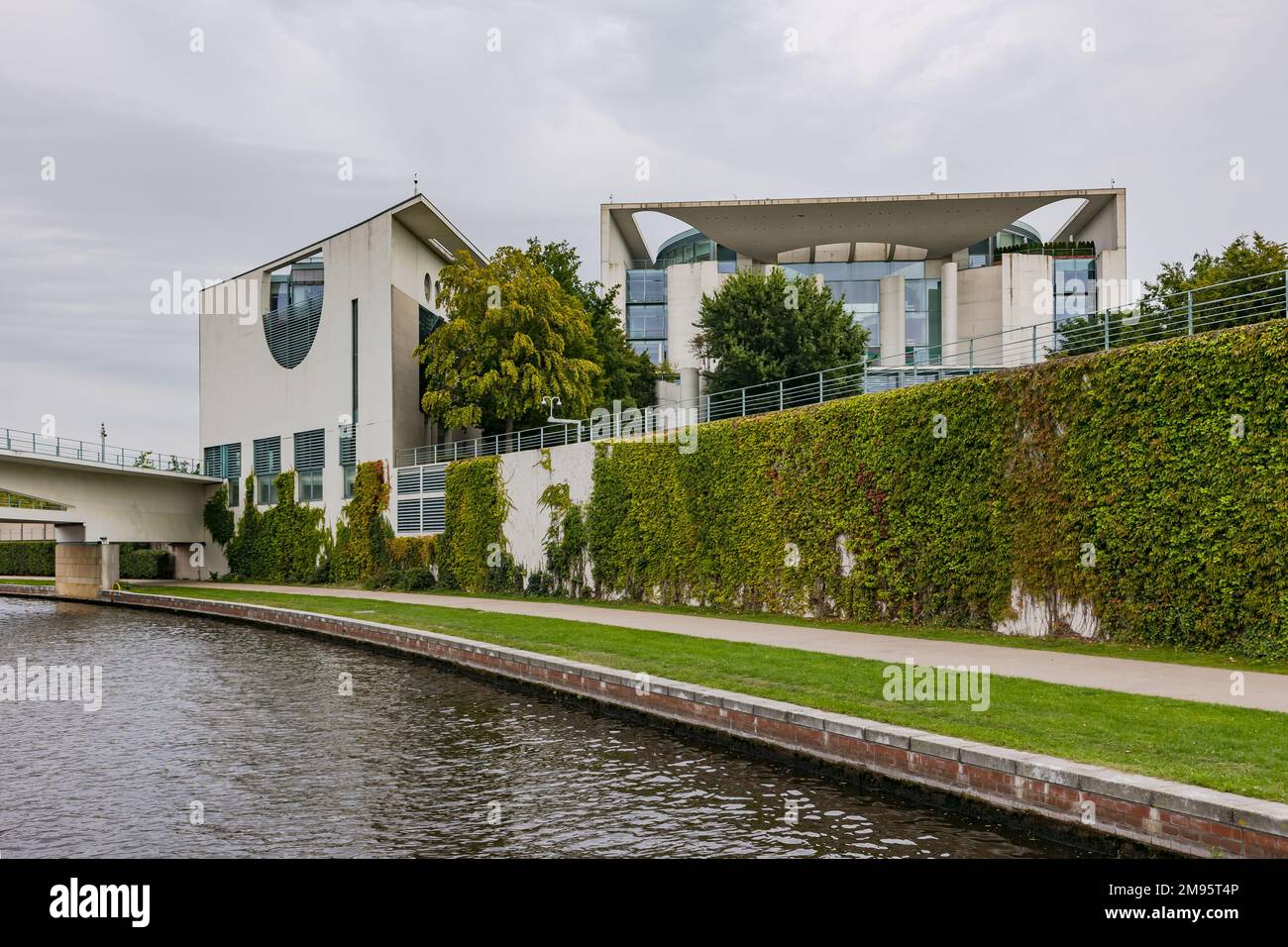 The Chancellor's Office of Olaf Scholz and Angela Merkel on the river ...