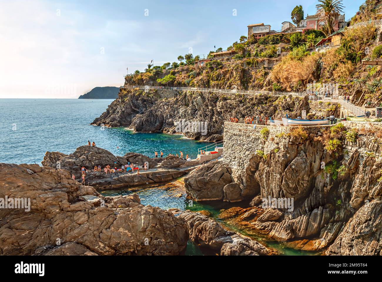 Scenic Coastal Landscape near Manarola at the Cinque Terre National ...
