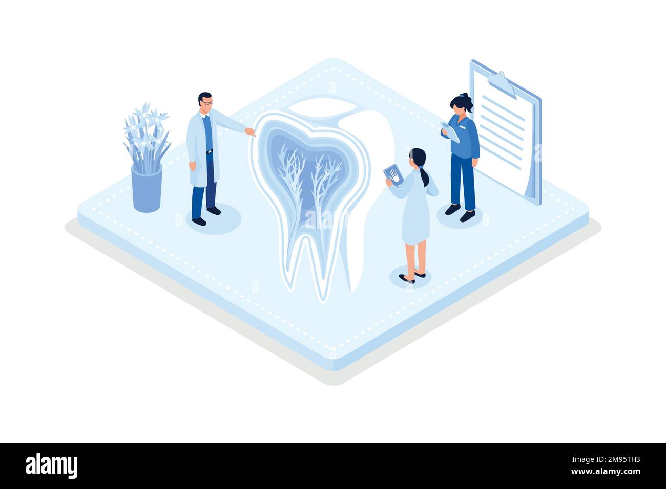 Doctor dentist and medical staff taking care about teeth. Professional ...