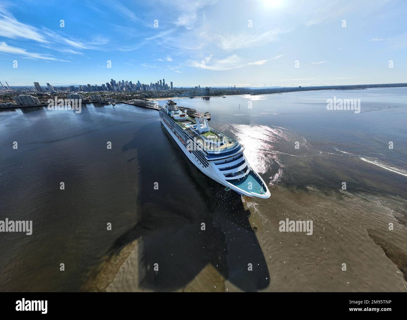 The Coral Princess cruise ship arriving in Melbourne Stock Photo - Alamy