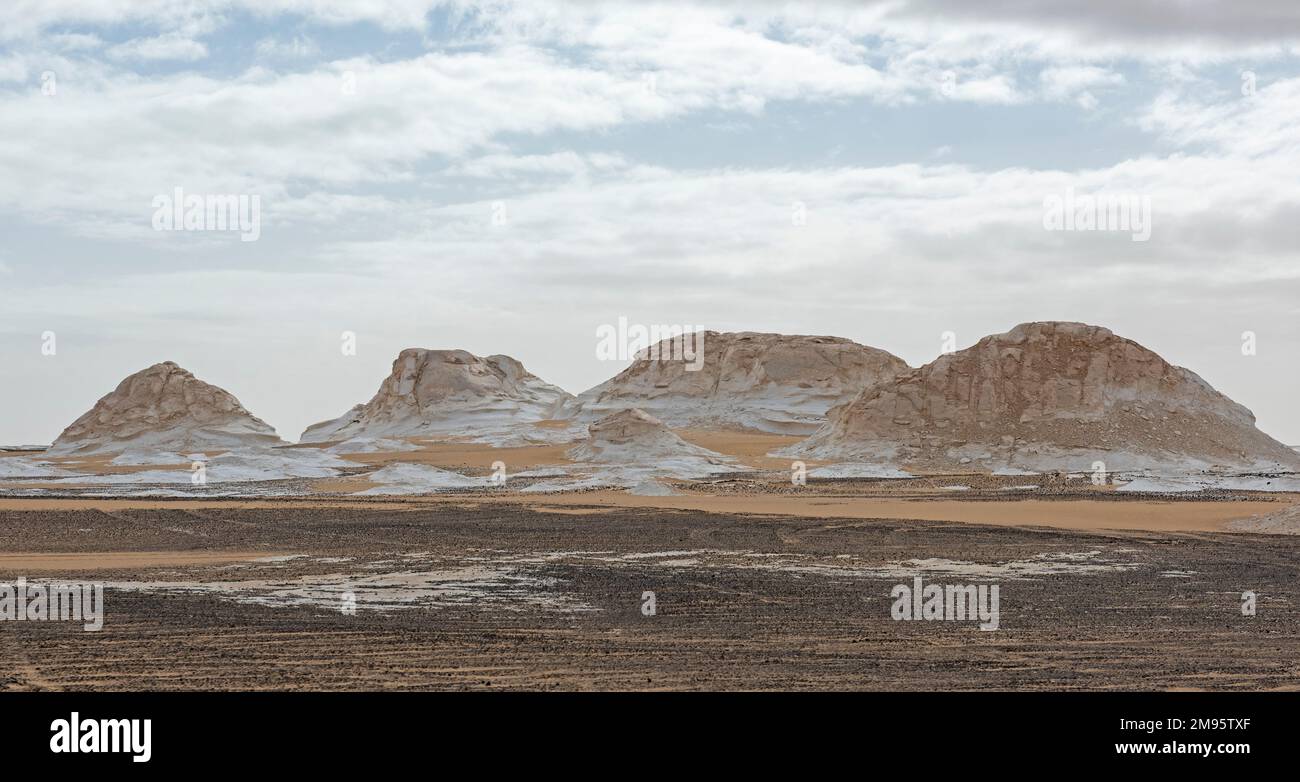 Landscape scenic view of desolate barren western desert in Panoramic ...