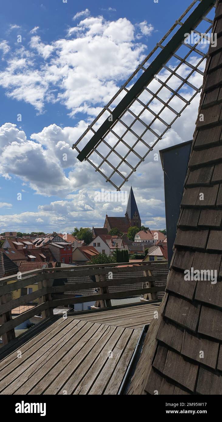 A vertical shot of the landmarks of Robel (Robel Muritz) municipality ...