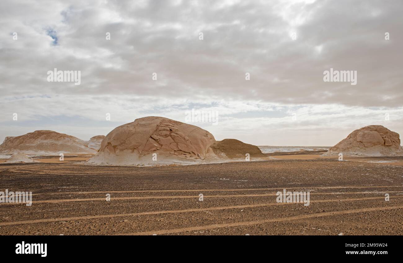 Landscape scenic view of desolate barren western desert in Panoramic ...