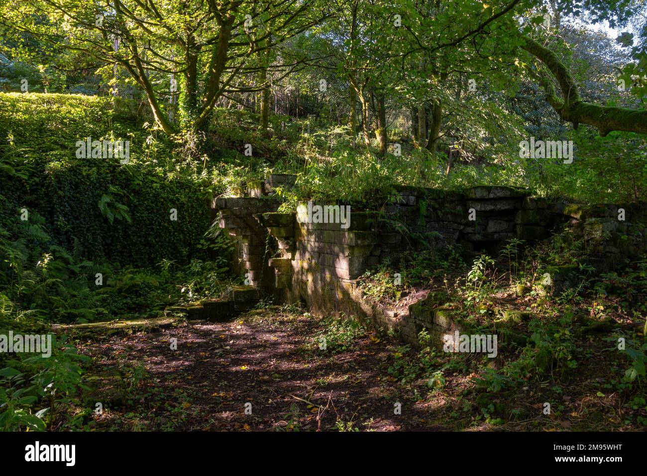 Ruins of Mytholm Mill at Uppermill, Greater Manchester, England Stock ...