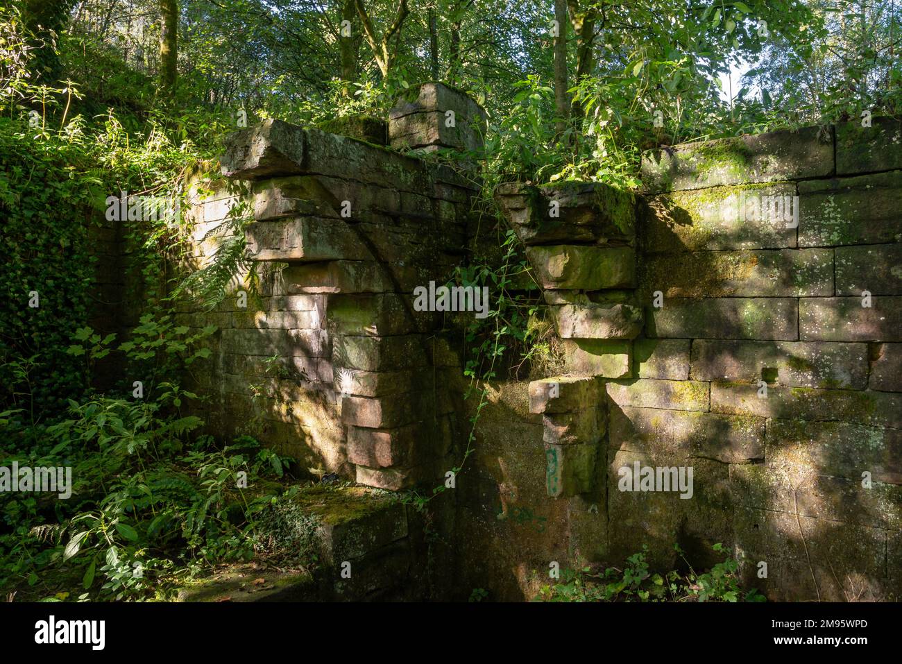 Ruins of Mytholm Mill at Uppermill, Greater Manchester, England Stock ...