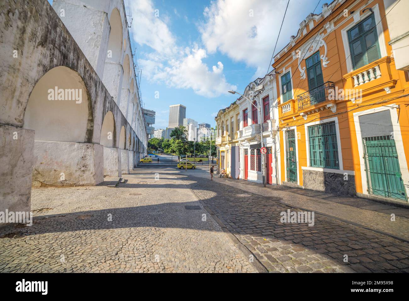 streets of the old historical center of the city of Rio de Janeiro ...