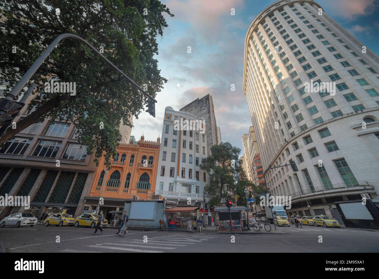 streets of the old historical center of the city of Rio de Janeiro ...