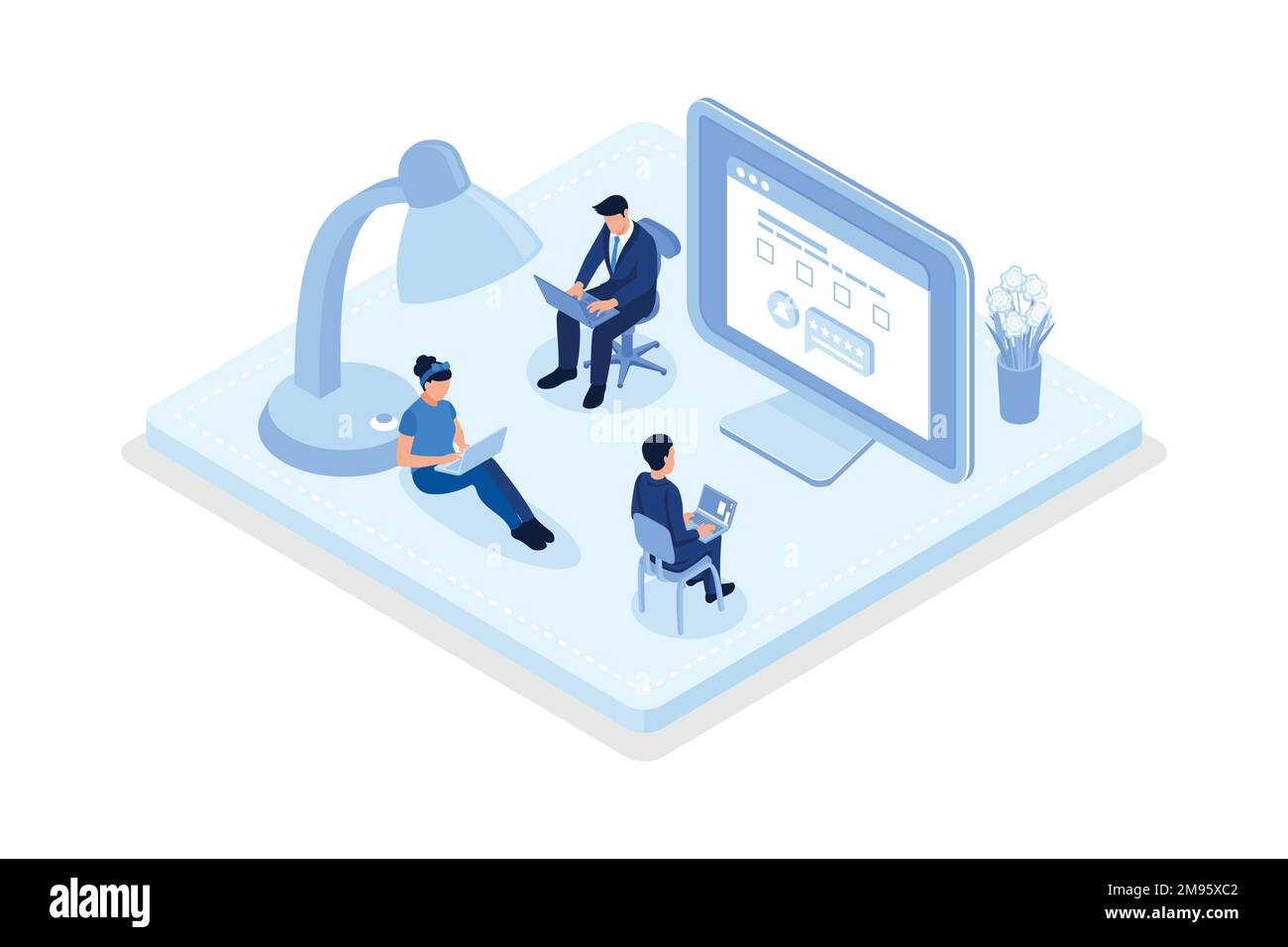 Characters giving positive feedback, User experiences concept ...