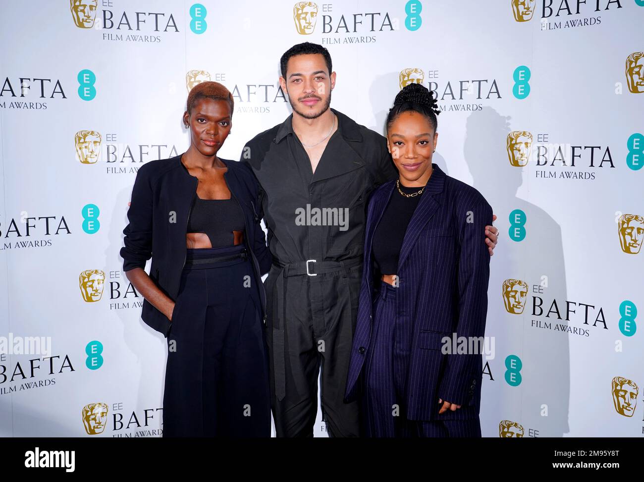 Sheila Atim (left), Daryl McCormack and Naomi Ackie at the BAFTA EE ...