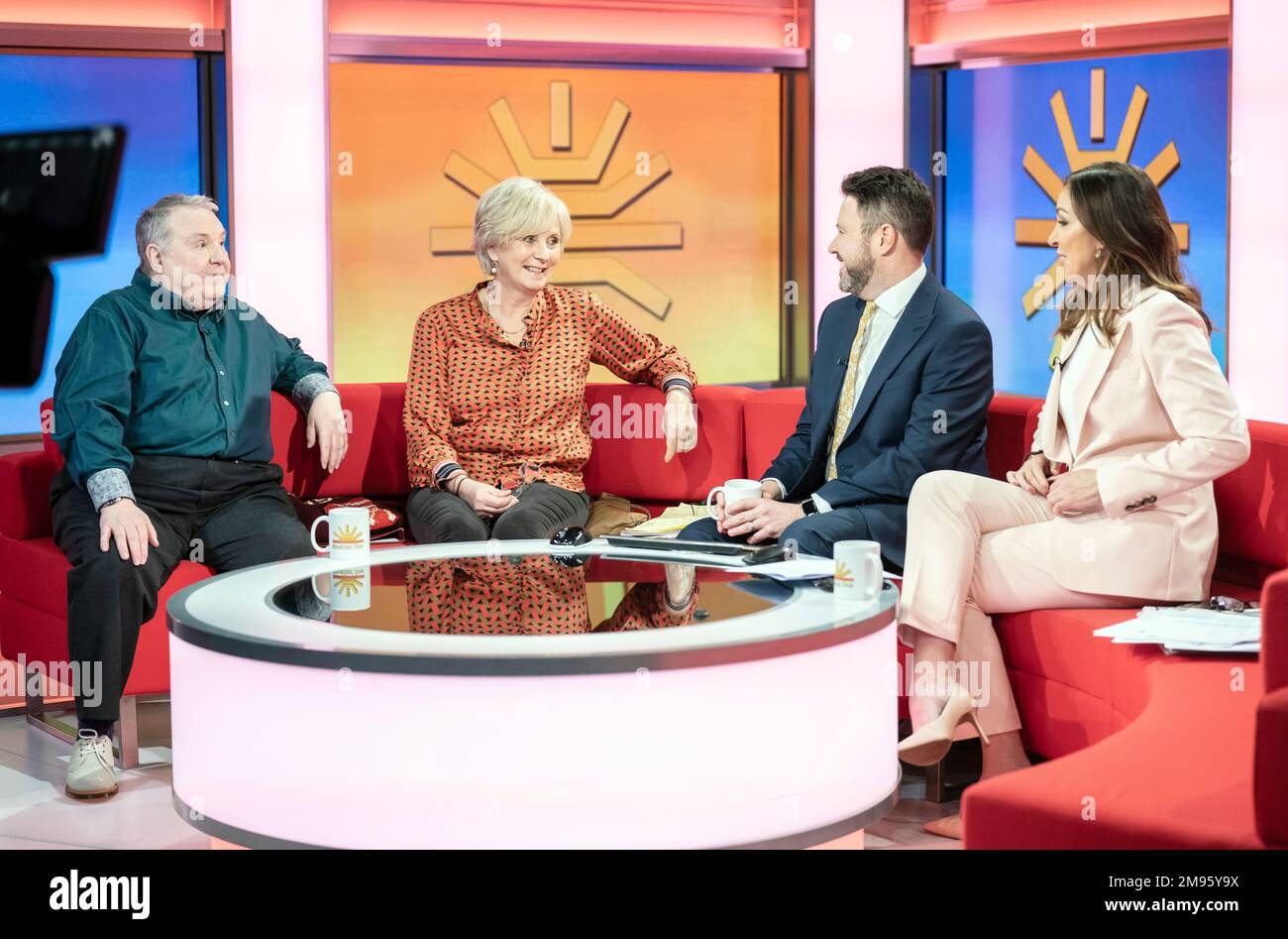 (left to right) Astrologer Russell Grant, Former presenter Debbie Rix ...
