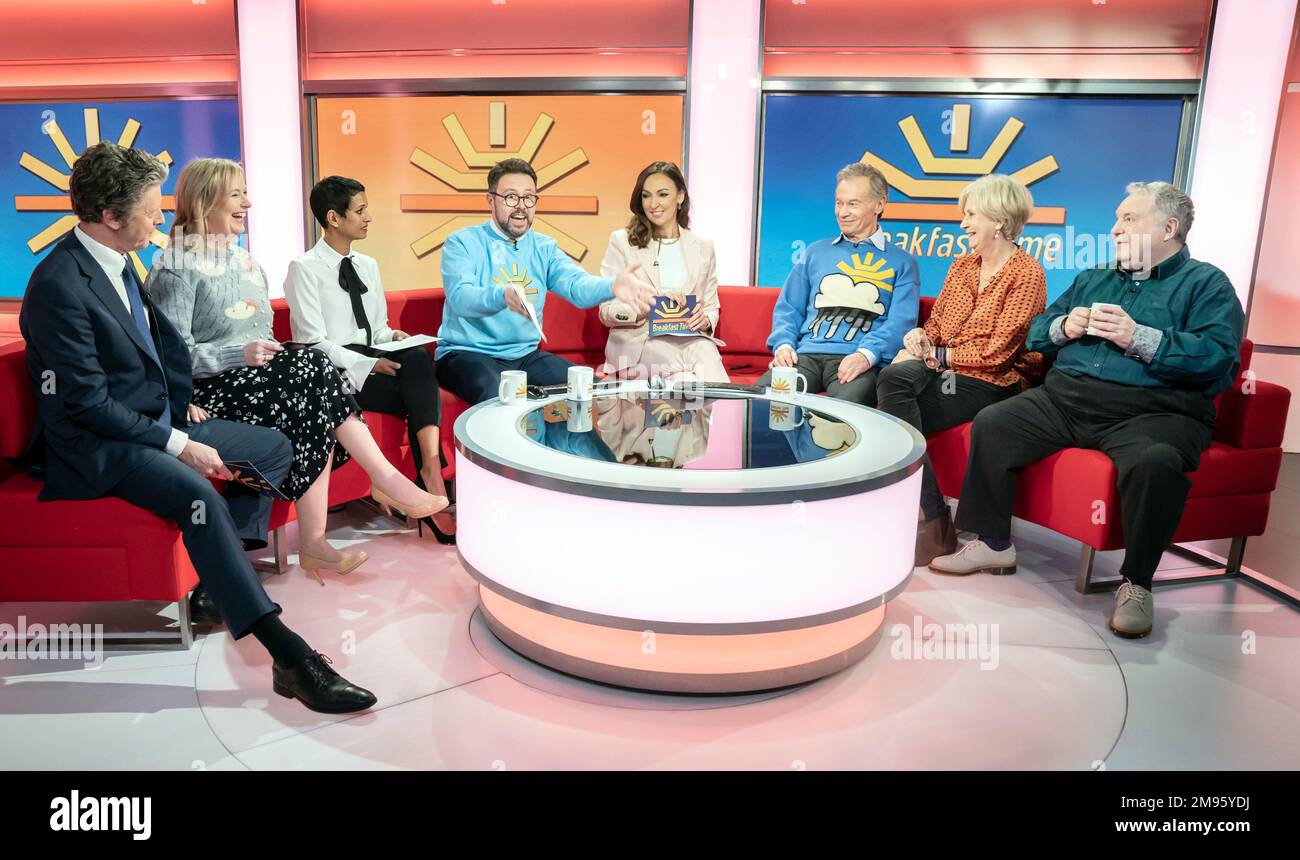 (left to right) Charlie Stayt, Carol Kirkwood, Naga Munchetty, Jon Kay ...