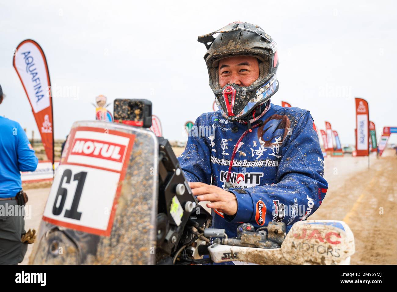 61 HONGYI Zhao (chn),Wu Pu Da Hai Dao Rally Team, Moto, portrait during the Stage 14 of the ...