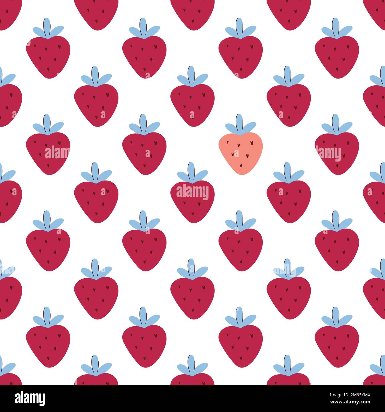 Strawberry seamless pattern vector illustration Stock Vector Image ...