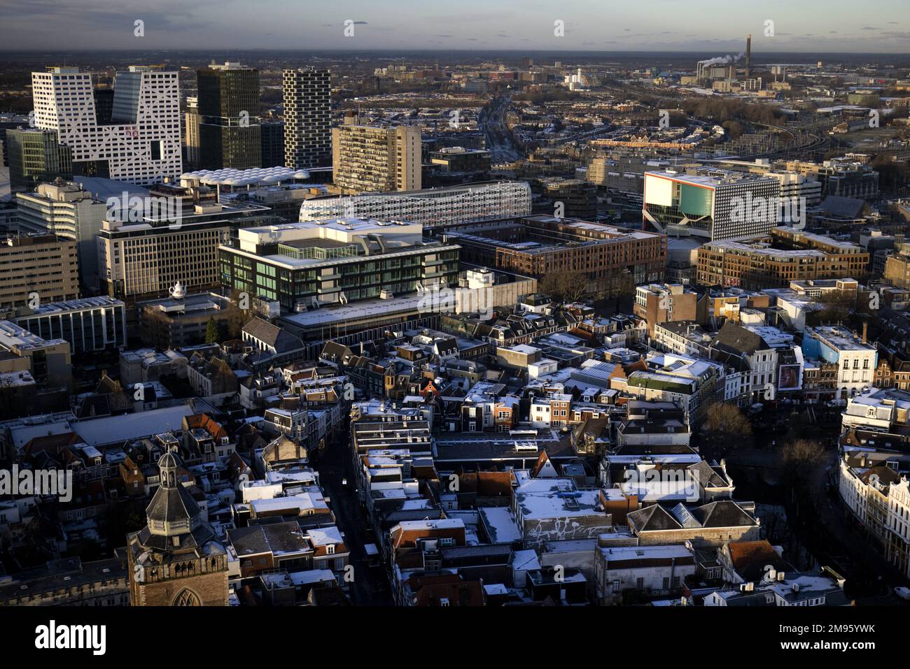 UTRECHT - Homes and shops in the center of the Dom city as seen from ...