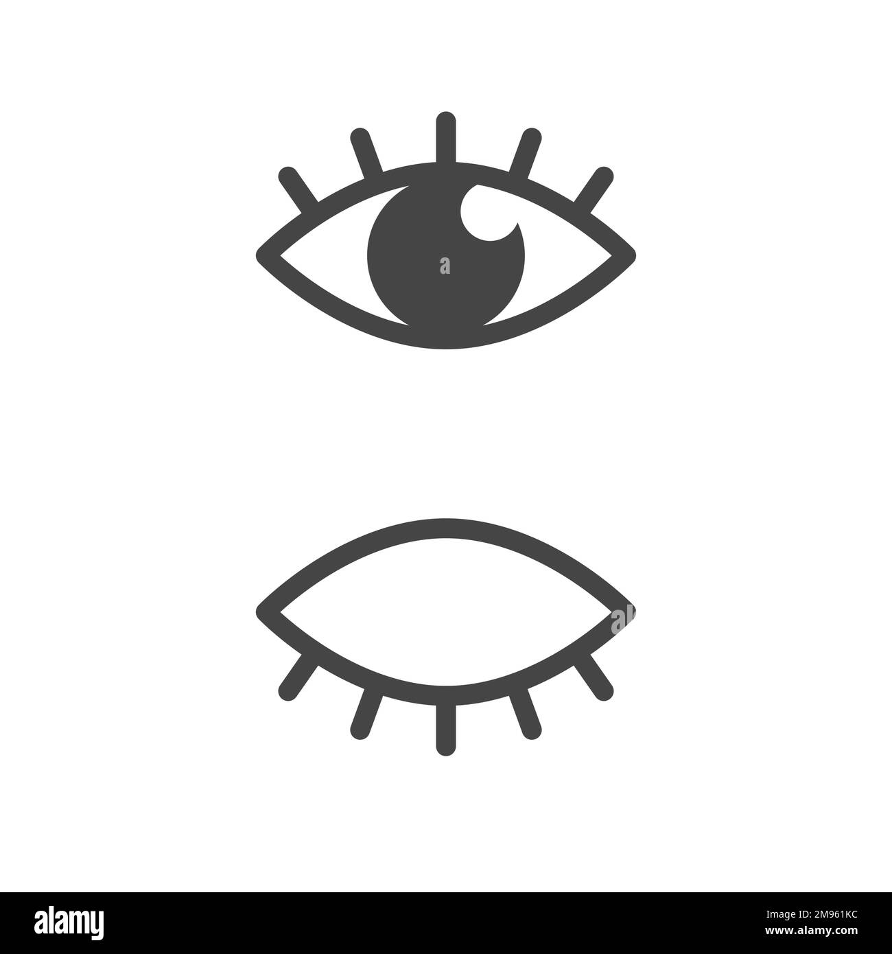 Open eye, closed eye, a set of eye icons. Viewing is unavailable. A ...