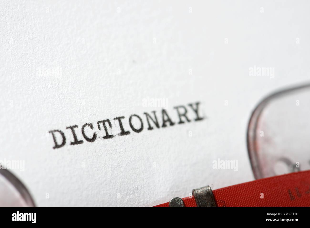 Dictionary word written with a typewriter Stock Photo - Alamy