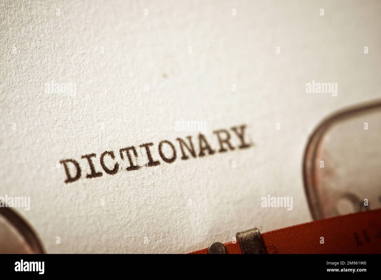Dictionary word written with a typewriter Stock Photo - Alamy