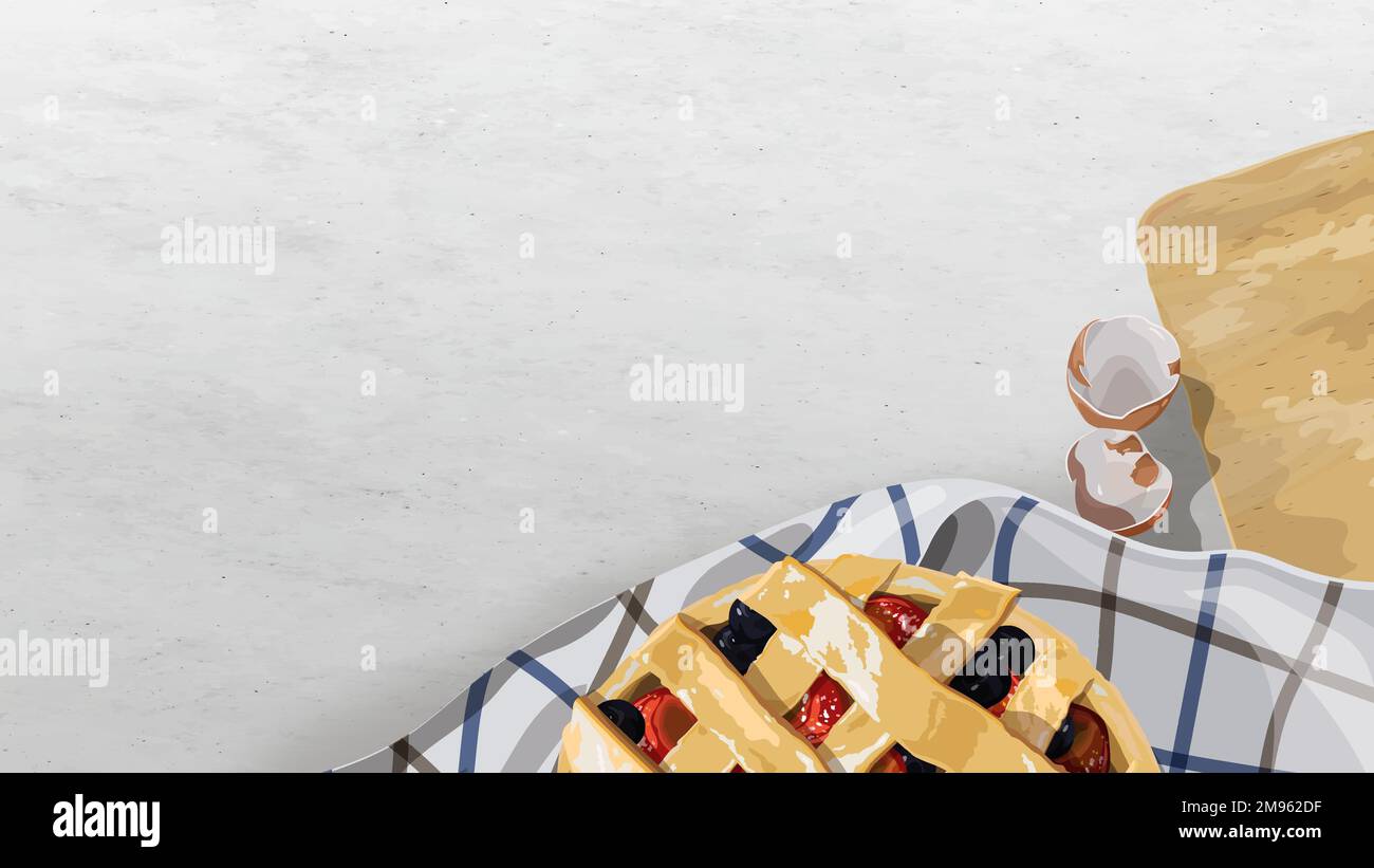 Homemade mixed berry pie vector Stock Vector Image & Art - Alamy