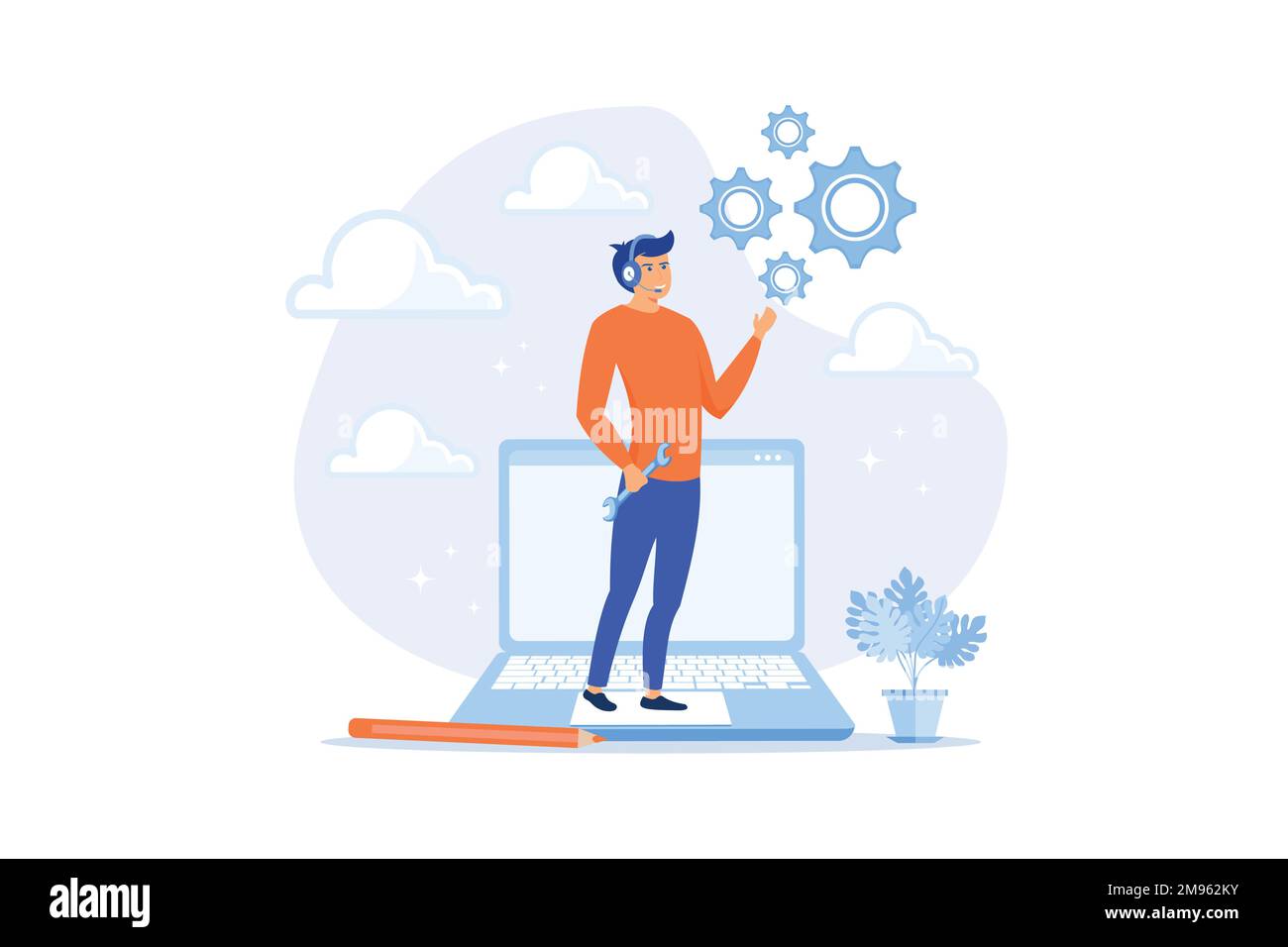 Solving staff Stock Vector Images - Alamy