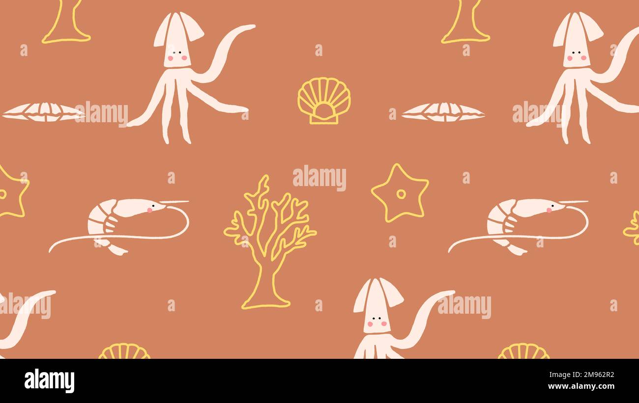 Underwater animals seamless pattern vector Stock Vector Image & Art - Alamy