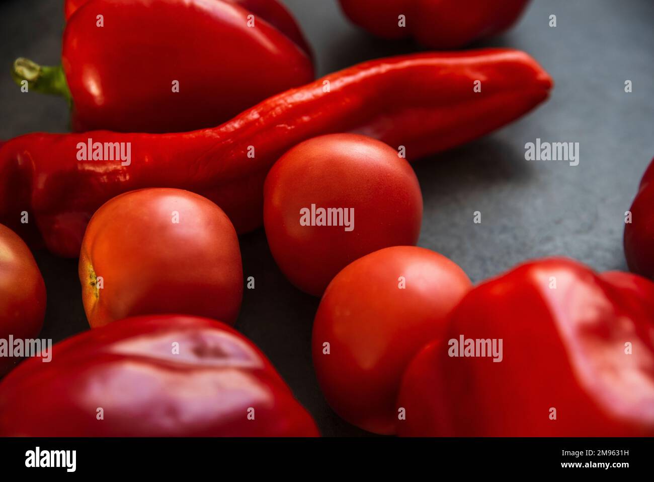mix of red vegetables, peppers, tomatoes and pointed peppers Stock ...