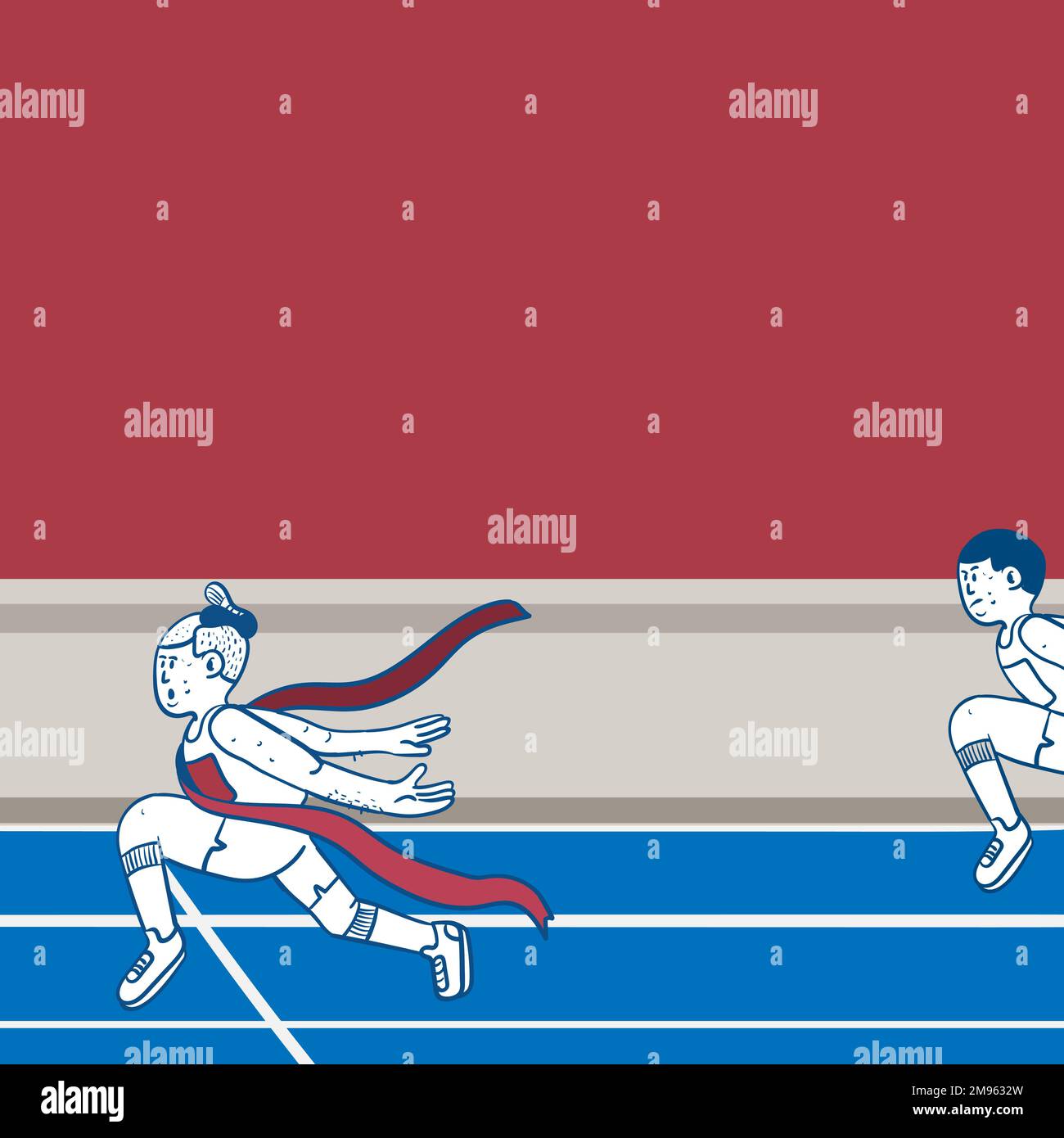 Race running track athlete character hi-res stock photography and ...