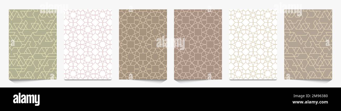 abstract multi colored star shape set, geometric texture background ...