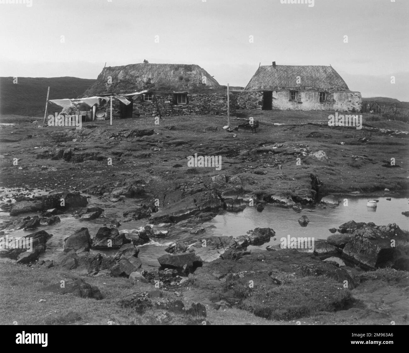 Crofters' cottages on the Isle of Harris, Scotland Stock Photo - Alamy