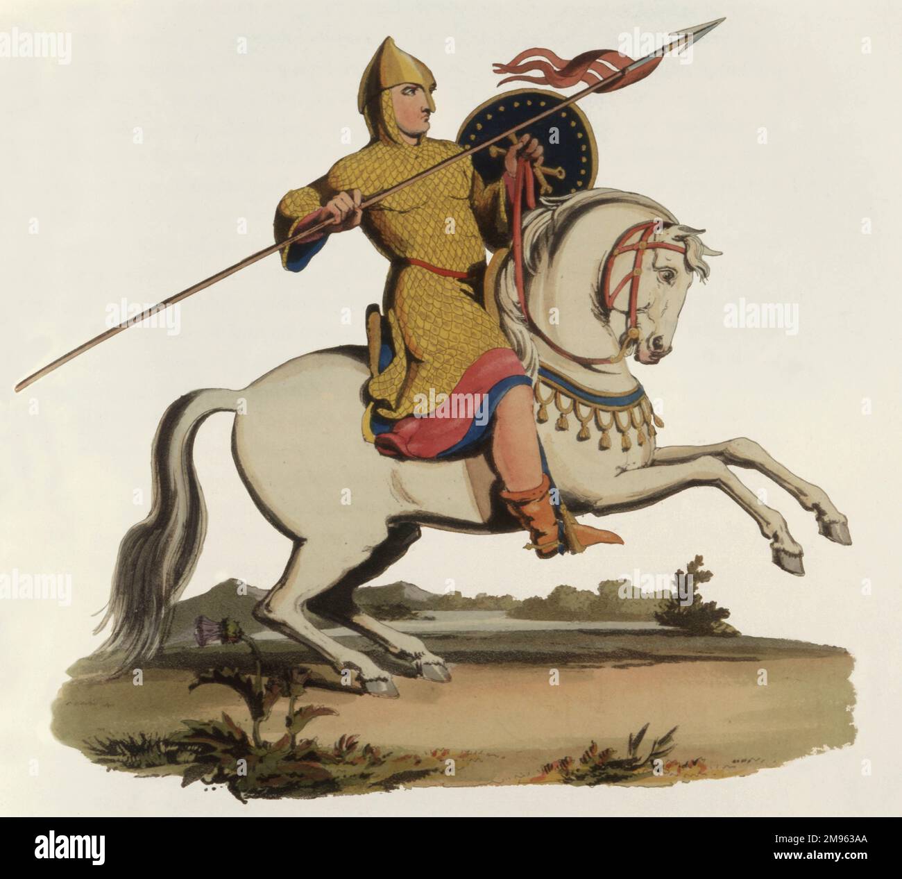 Alexander I King of Scotland on horseback Reigned 1107 - 1125 Stock ...