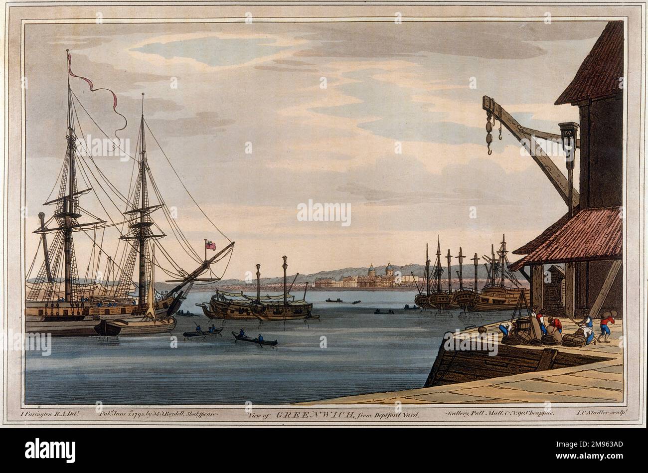 Greenwich from Deptford Docks Stock Photo - Alamy