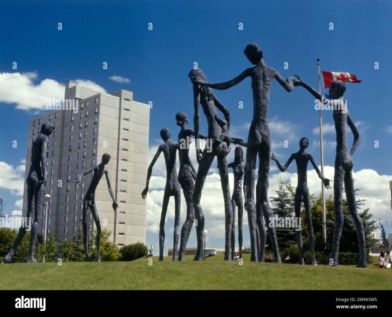 Calgary: a block of flats with what appear to be sculptures by ...