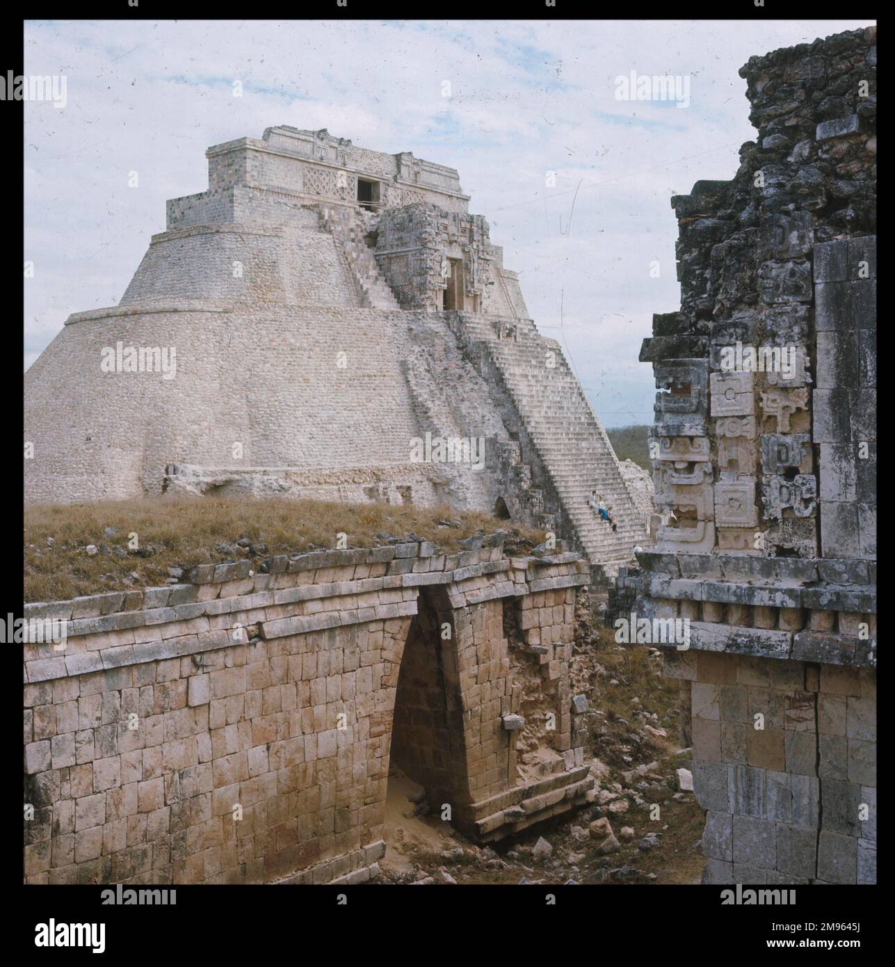 the TEMPLE OF THE MAGICIAN in the ancient Mayan city of Uxmal, Yucatan ...
