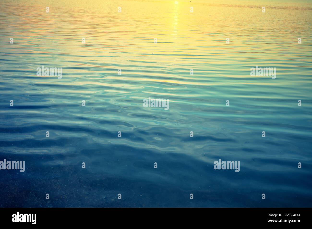 Calm sea surface with sunset hi-res stock photography and images - Alamy
