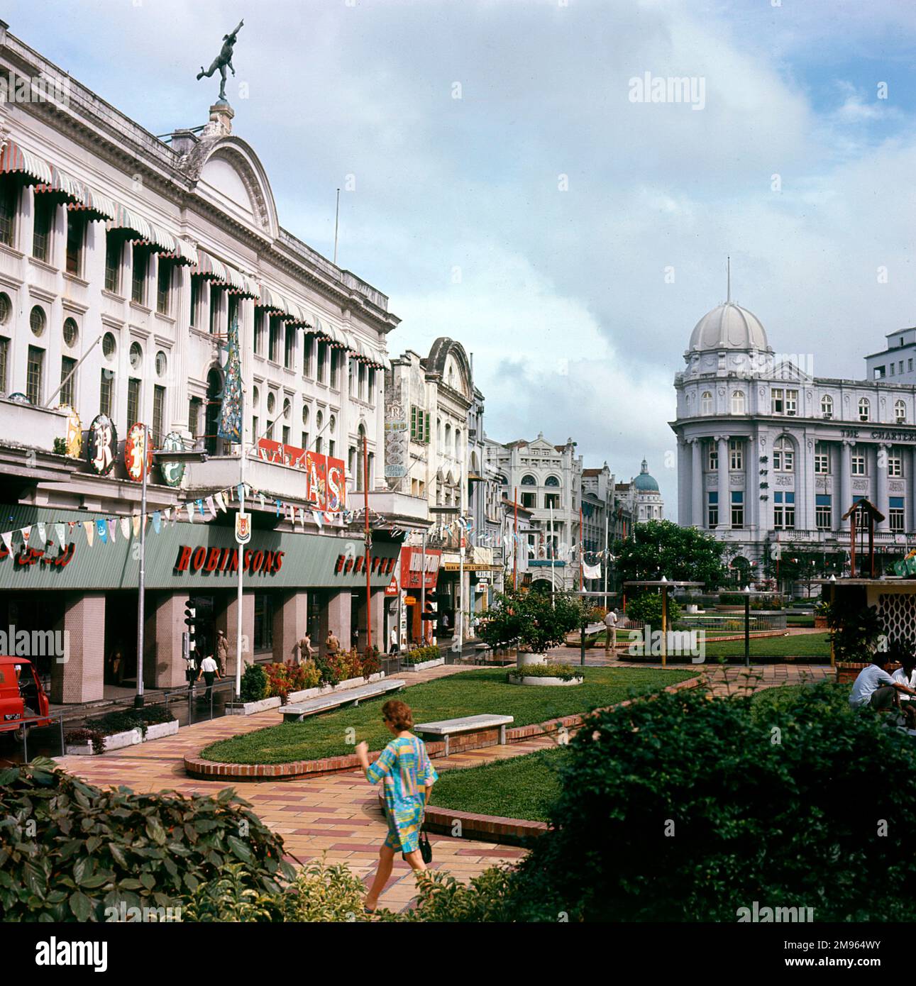 Singapore. Raffles Square: office buildings and banks Stock Photo - Alamy