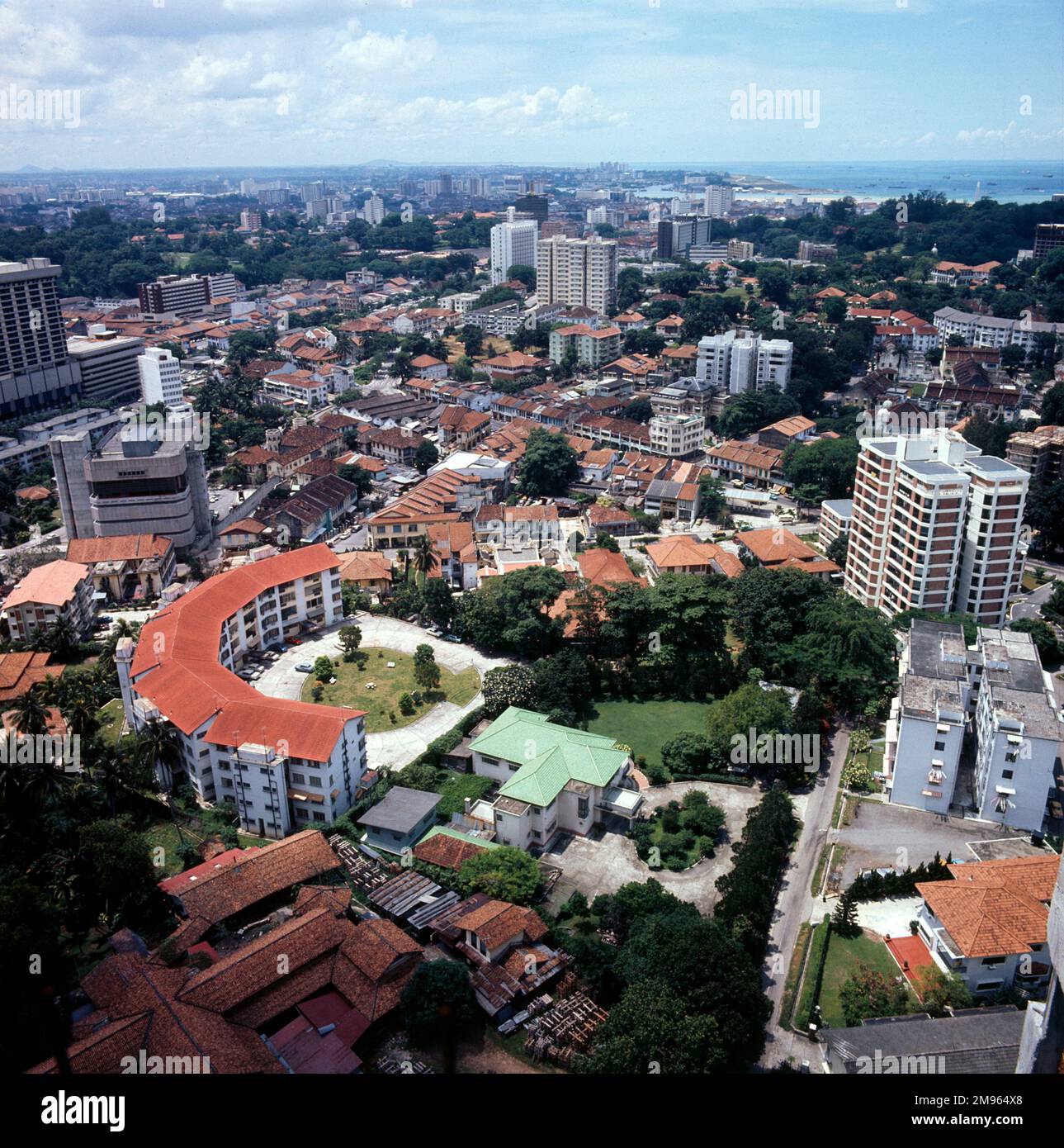 Singapore: aerial view of the city from Grange Heights Stock Photo - Alamy