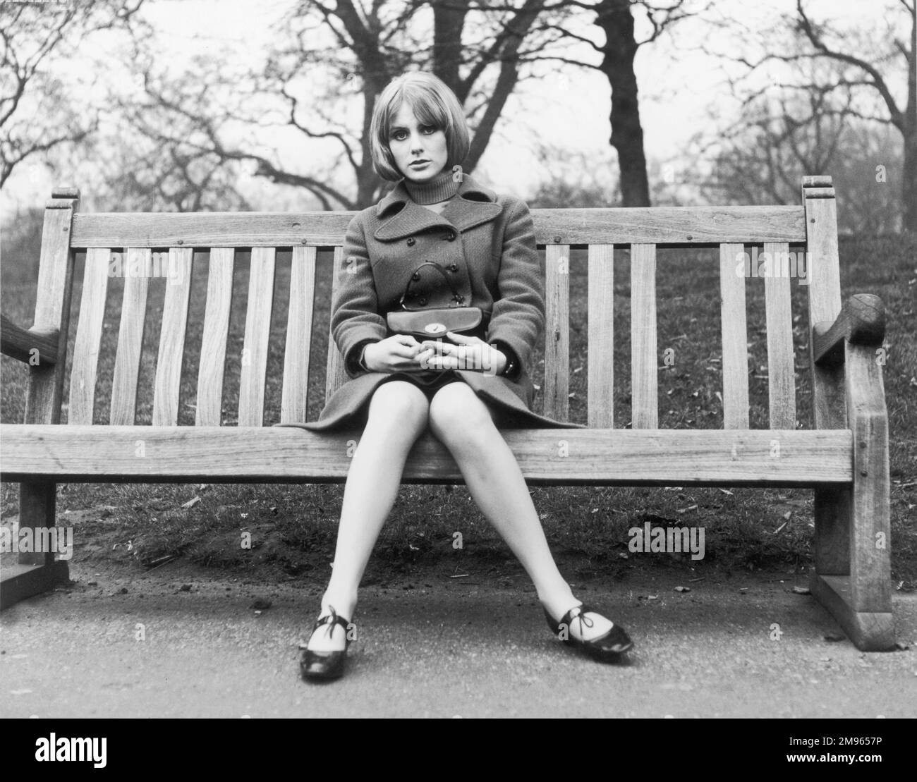 Sits to the bench Black and White Stock Photos & Images - Alamy