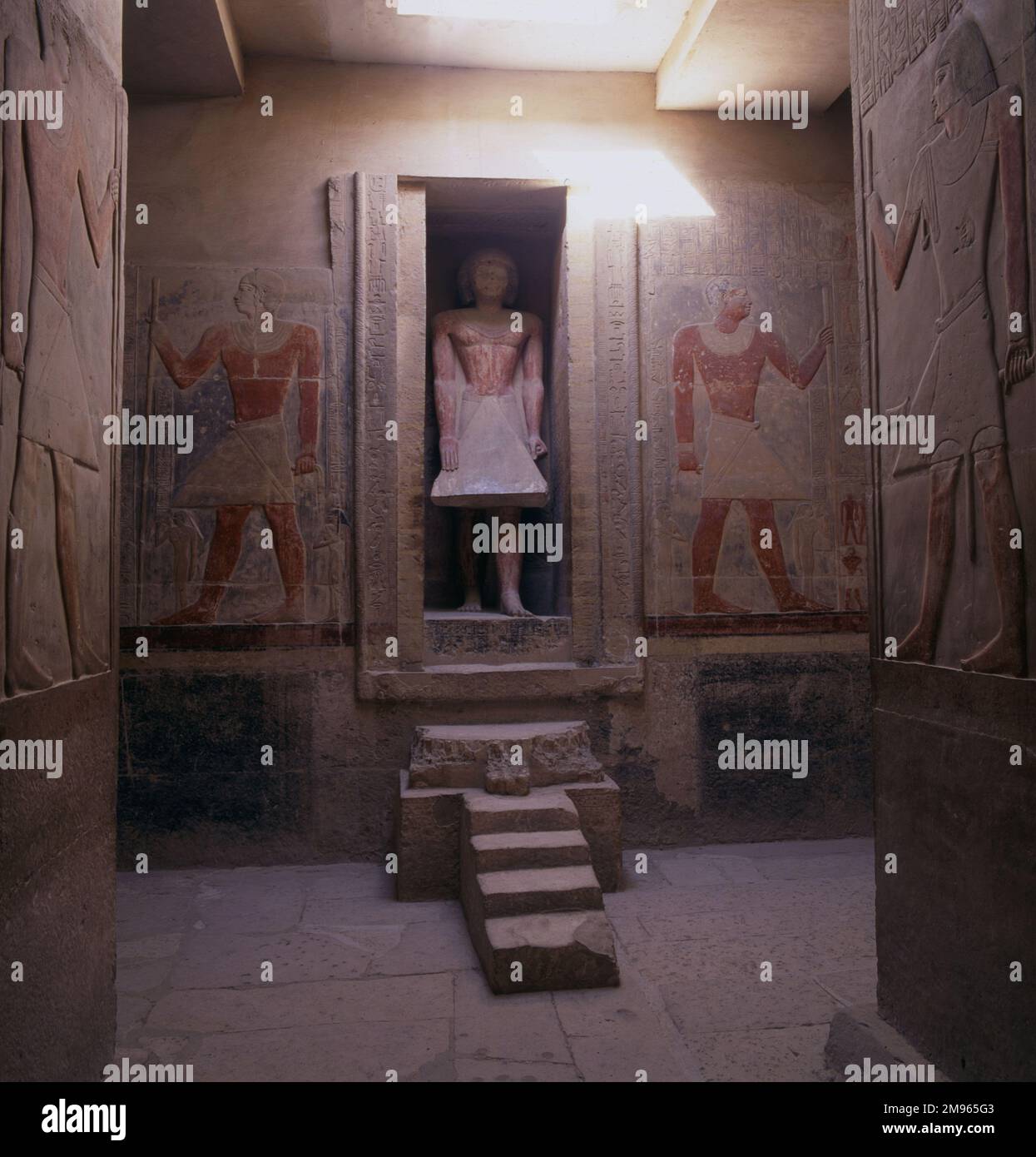 Inside the tomb of the VIZIER MEREUKA who steps out to receive the ...