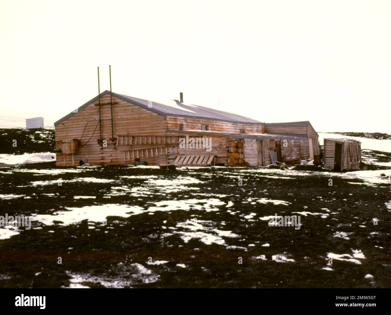 The hut of Robert Falcon Scott at Cape Evans which has been preserved ...