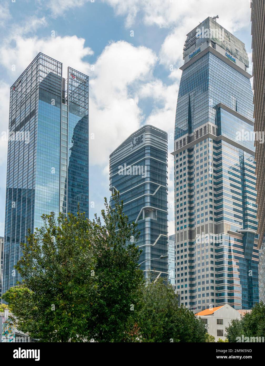 Office skyscrapers towers in CBD of downtown Singapore Stock Photo - Alamy