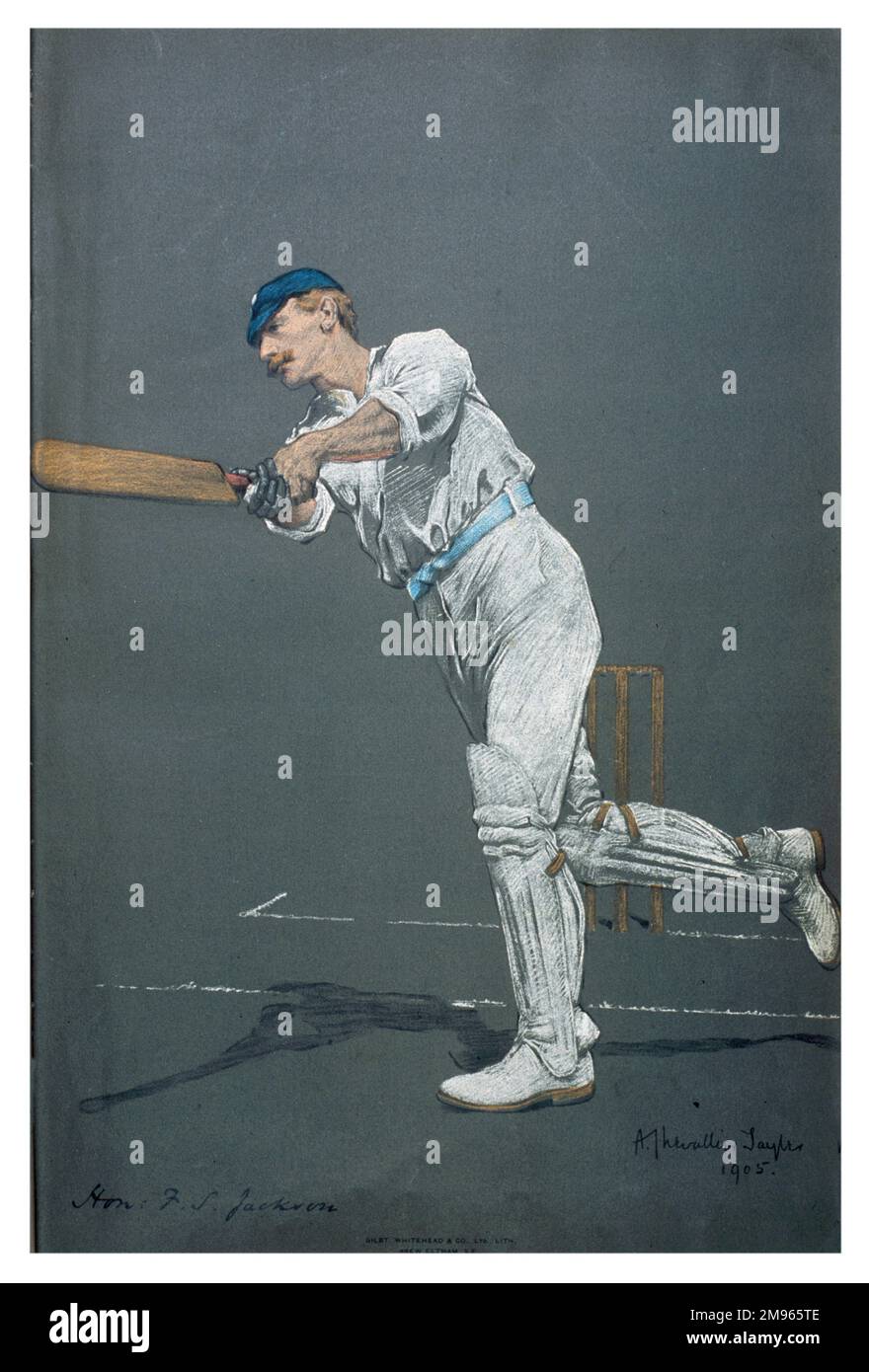 The Hon. Francis Stanley Jackson finishing an off- drive. Cricketer for ...