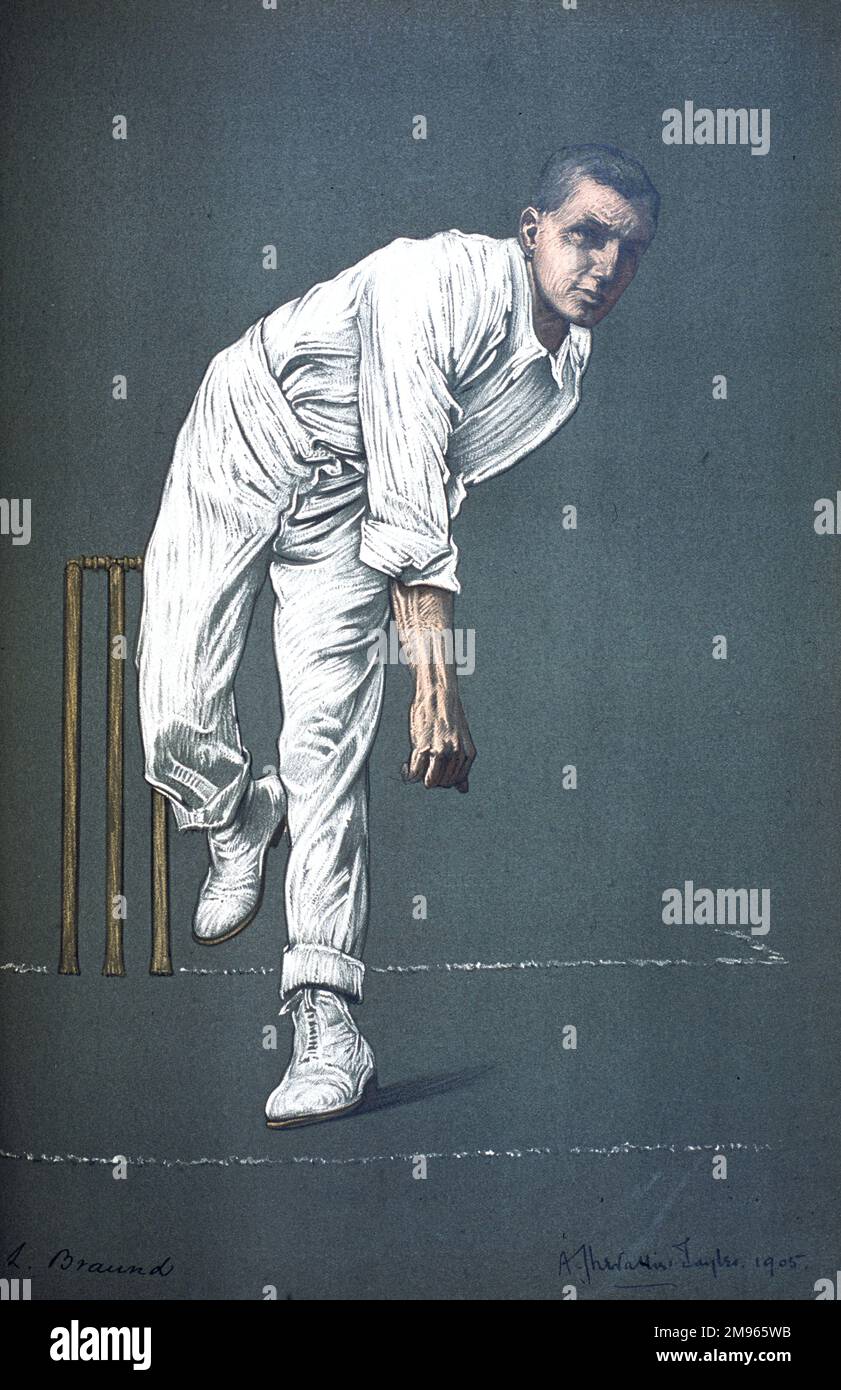 Len C Braund - Somerset and England Test cricketer and Test official ...