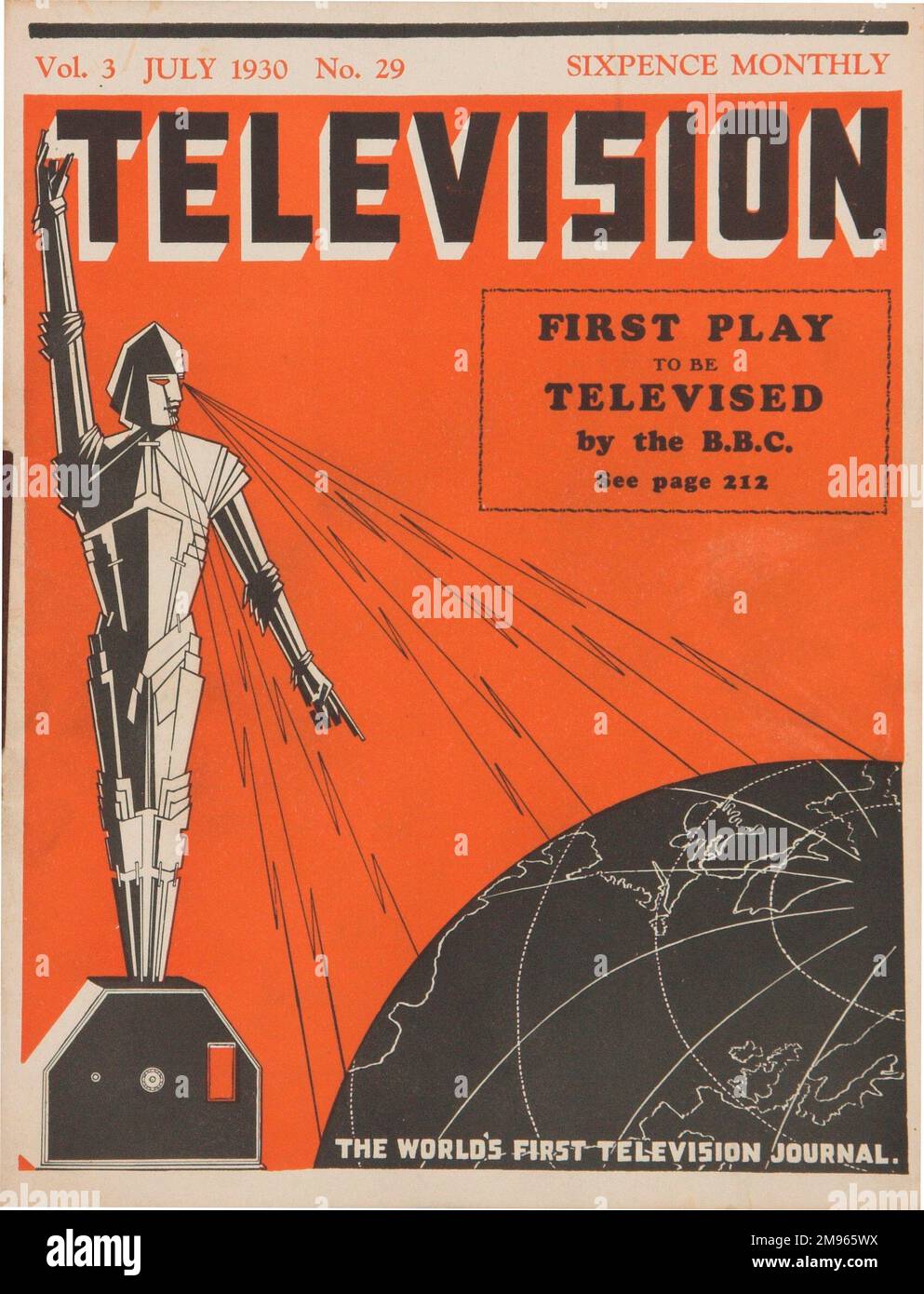 Front cover from "Television" magazine, "the world's first television ...