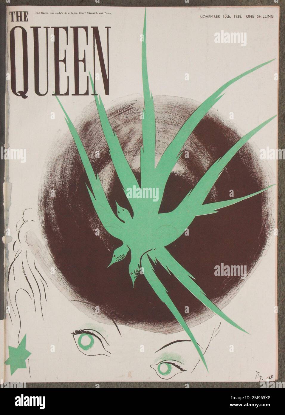 Illustration for the front cover of The Queen depicting a woman wearing ...