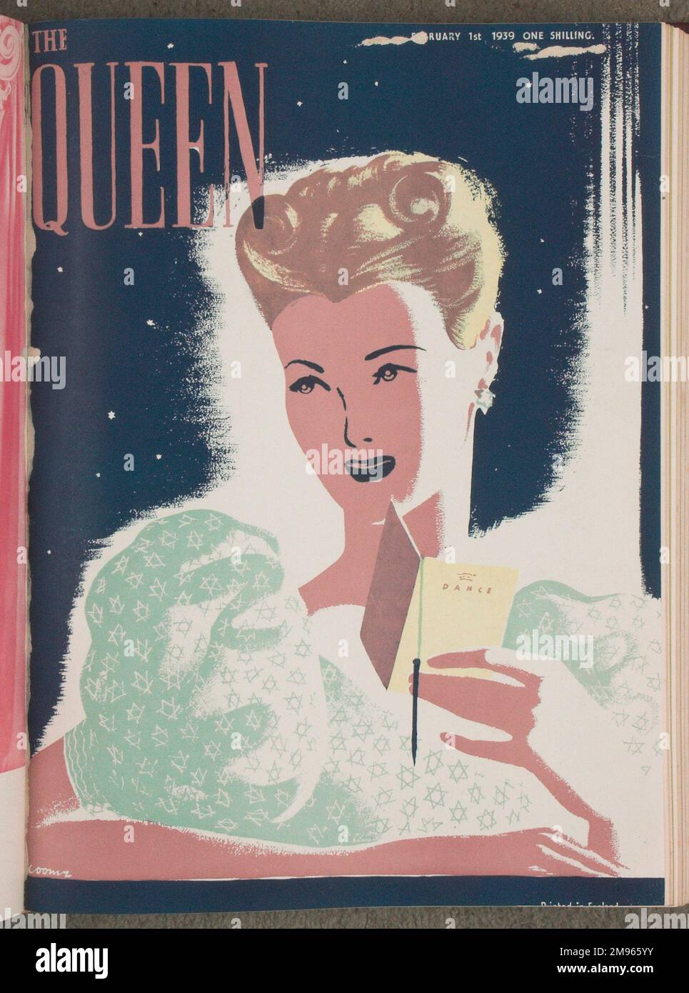 Front cover illustration for The Queen magazine showing an elegant ...