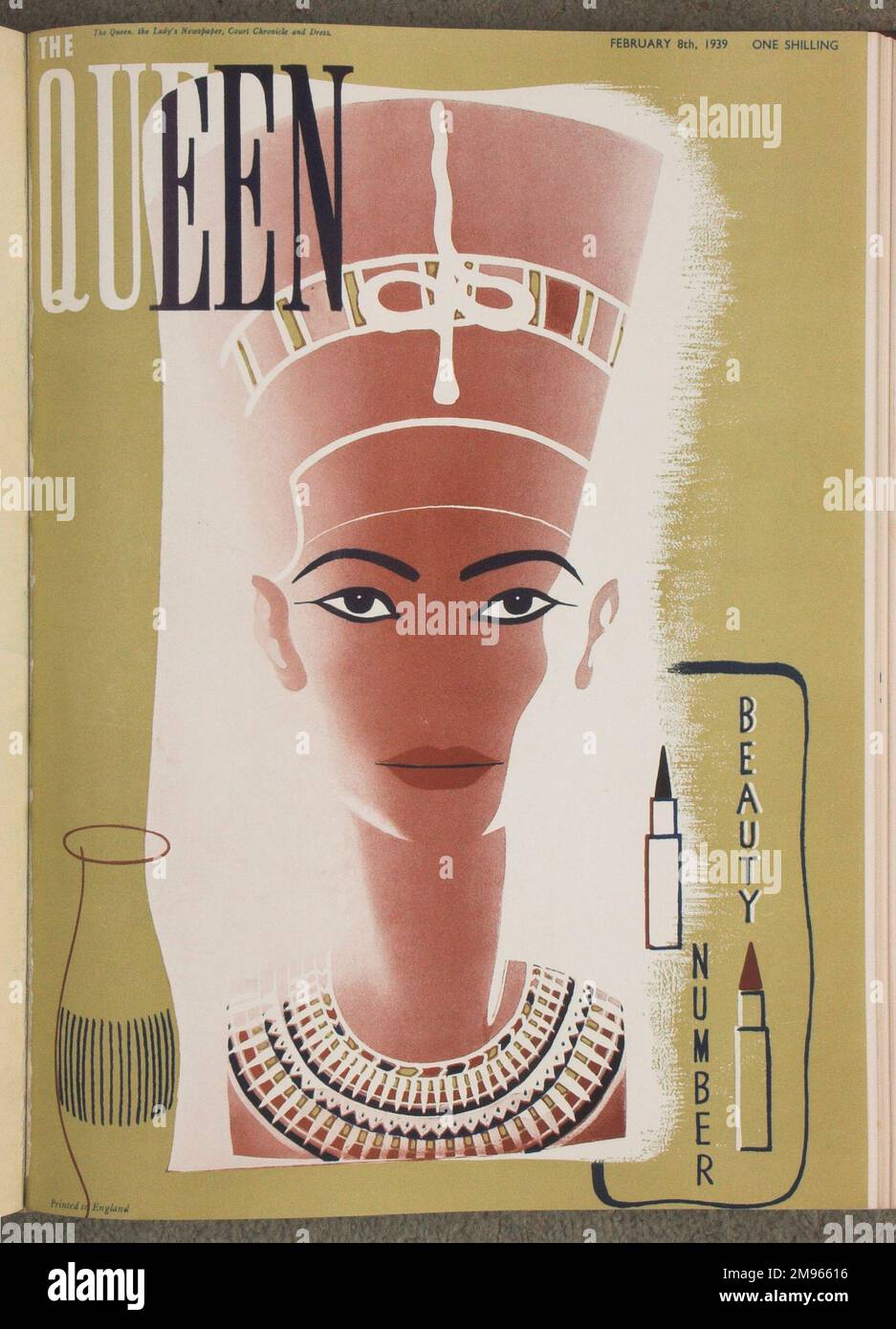 Front cover of beauty number of The Queen magazine showing an Egyptian ...